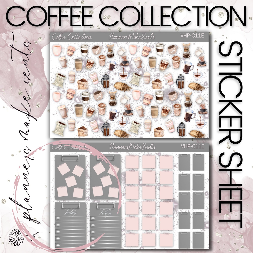 COFFEE BARISTA FUNCTIONAL Sticker Kit/happy Planner/printable Coffee ...