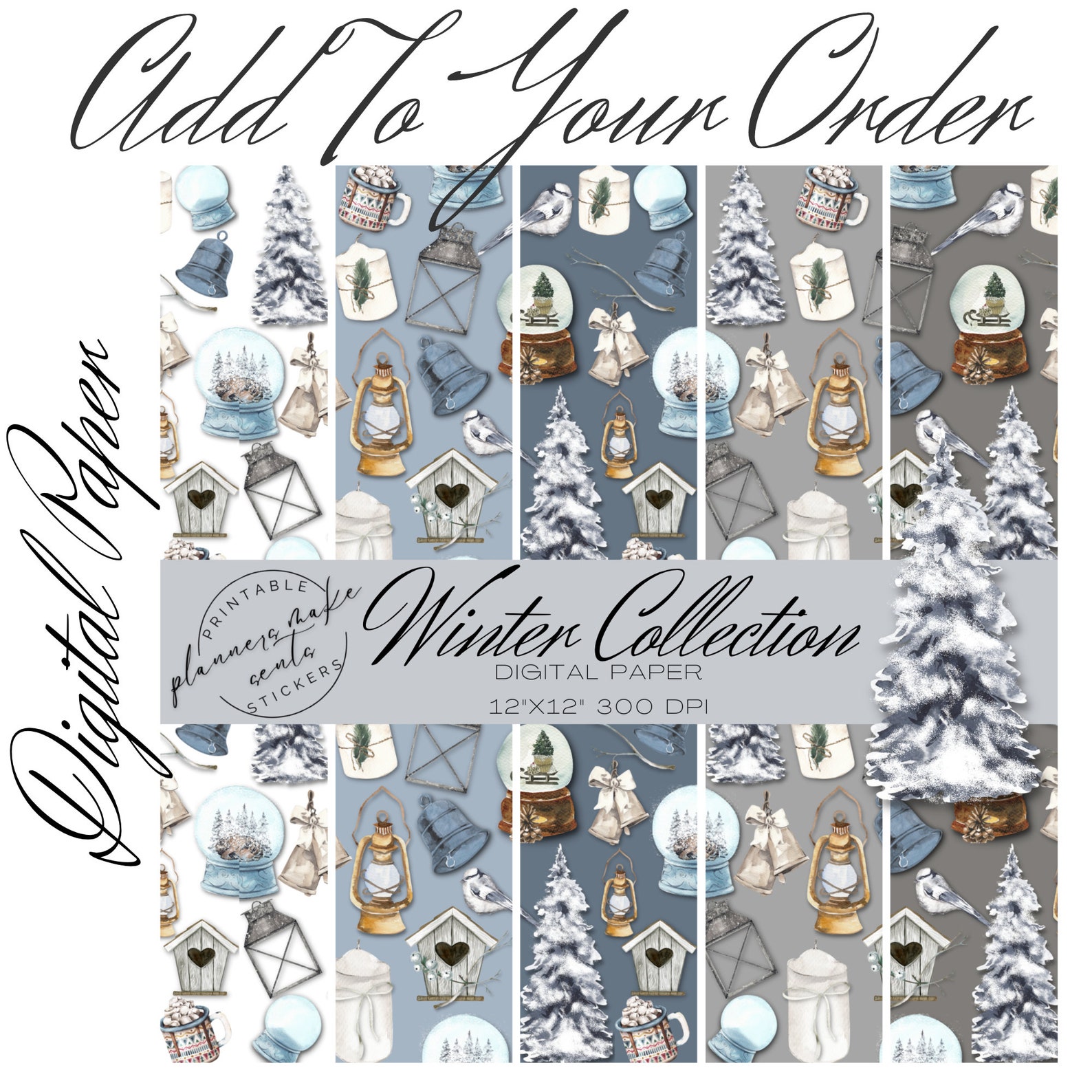 WINTER SEASON Printable Planner Stickers/vertical Happy Planner ...