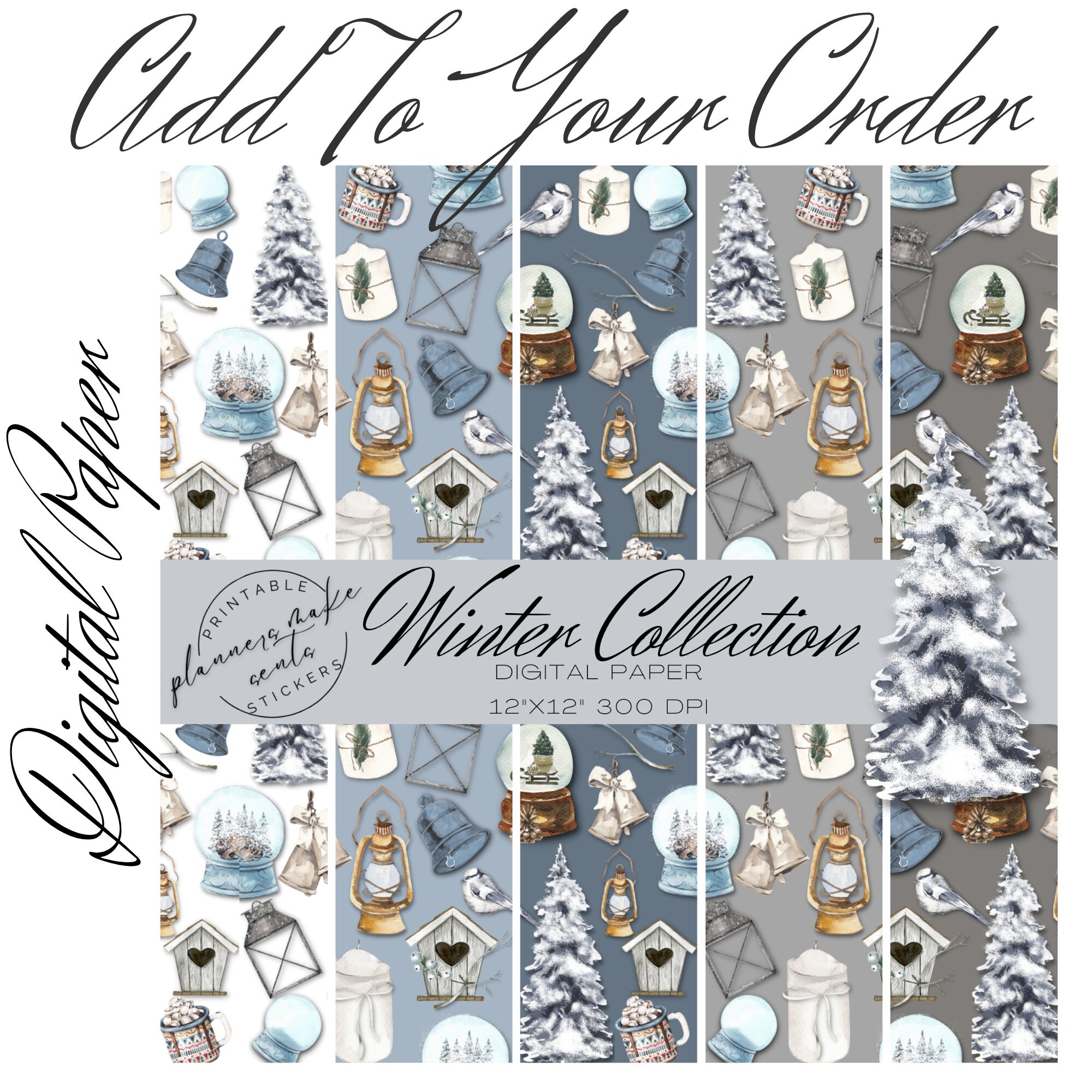 WINTER SEASON Printable Planner Stickers/vertical Happy Planner ...