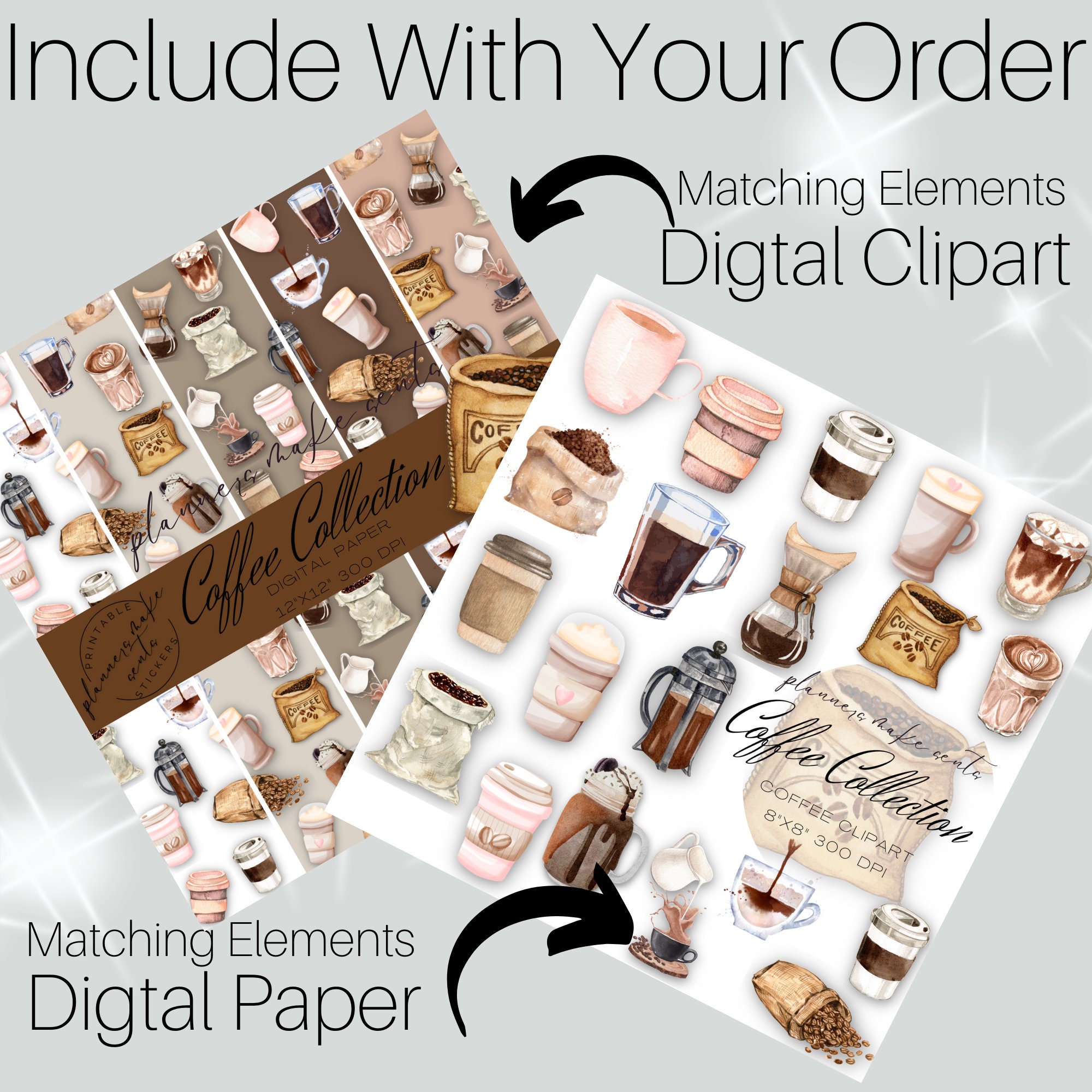 COFFEE DECO Printable Planner Stickers/happy Planner/printable Coffee ...