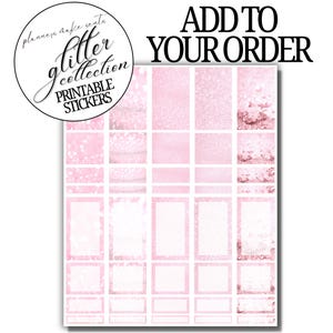 GOLD SPARKLE GLITTER Headers/printable Planner Stickers/gold Sparkle ...