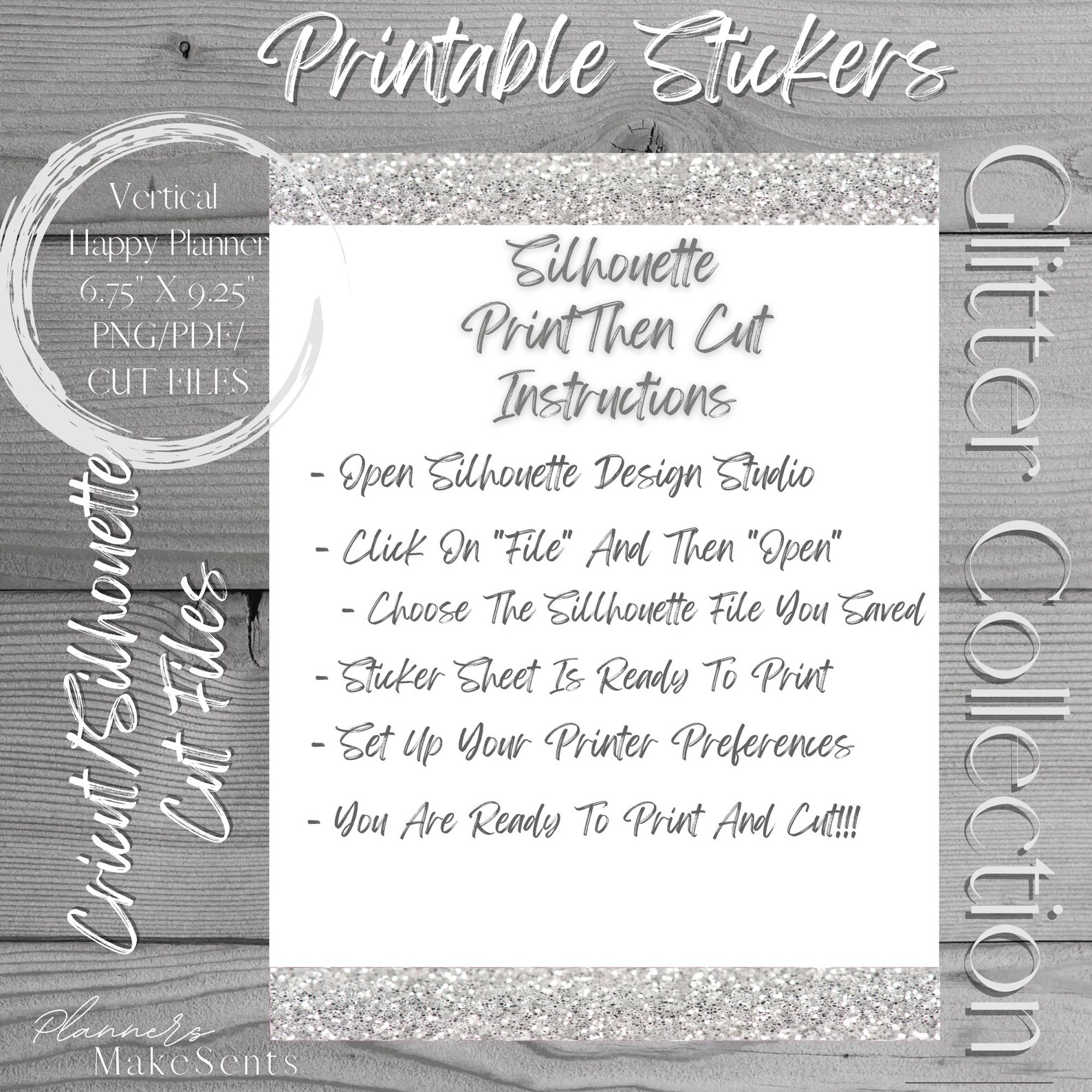 GOLD SPARKLE GLITTER Headers/printable Planner Stickers/gold Sparkle ...