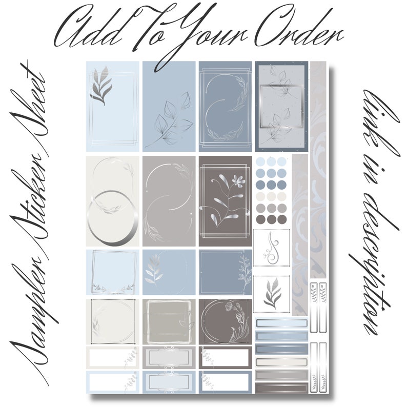 BLUE BOHO Printable Planner Stickers/happy Planner/botanical Deco/bujo ...