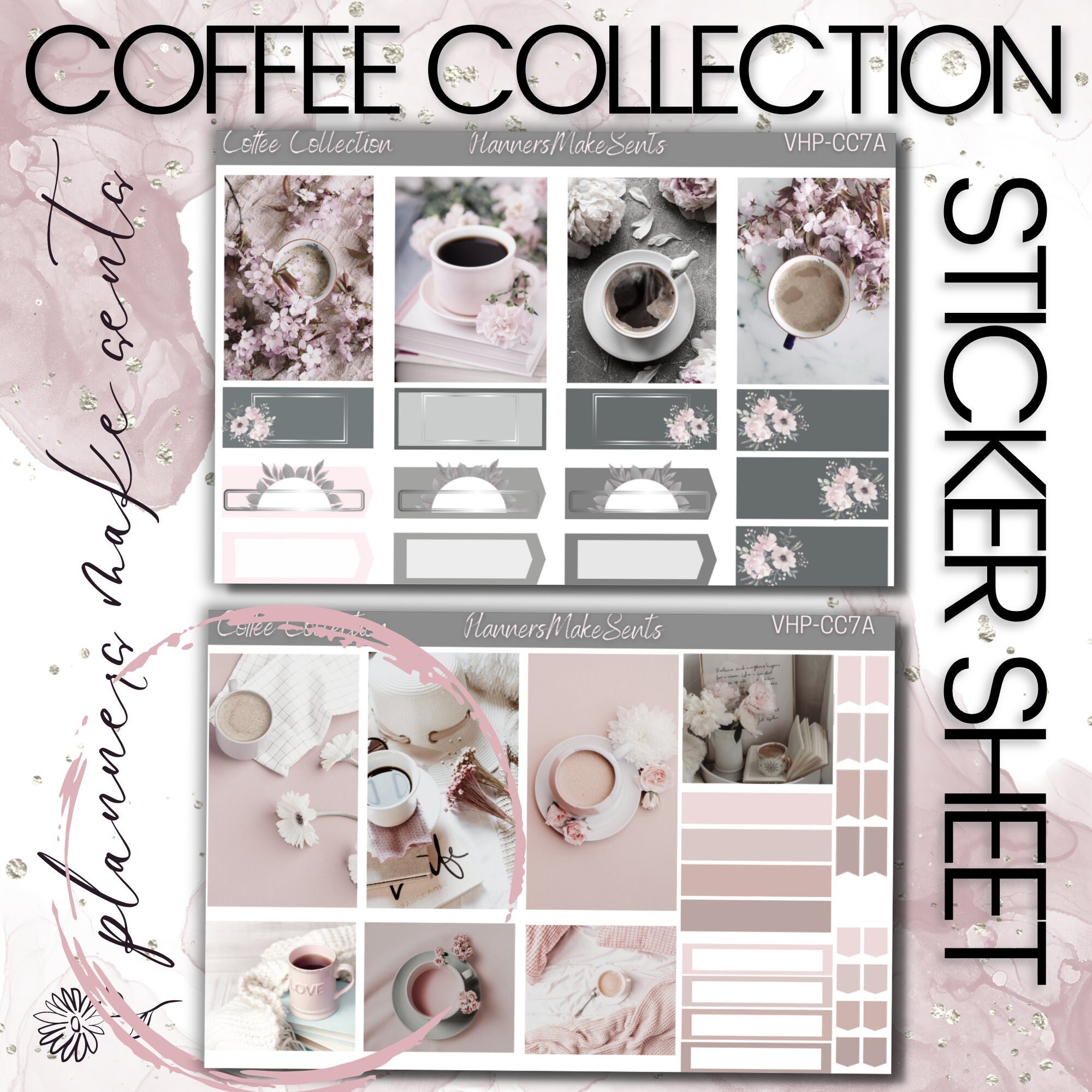 COFFEE BARISTA PRINTABLE Sticker Kit/happy Planner/coffee Stickers/to ...