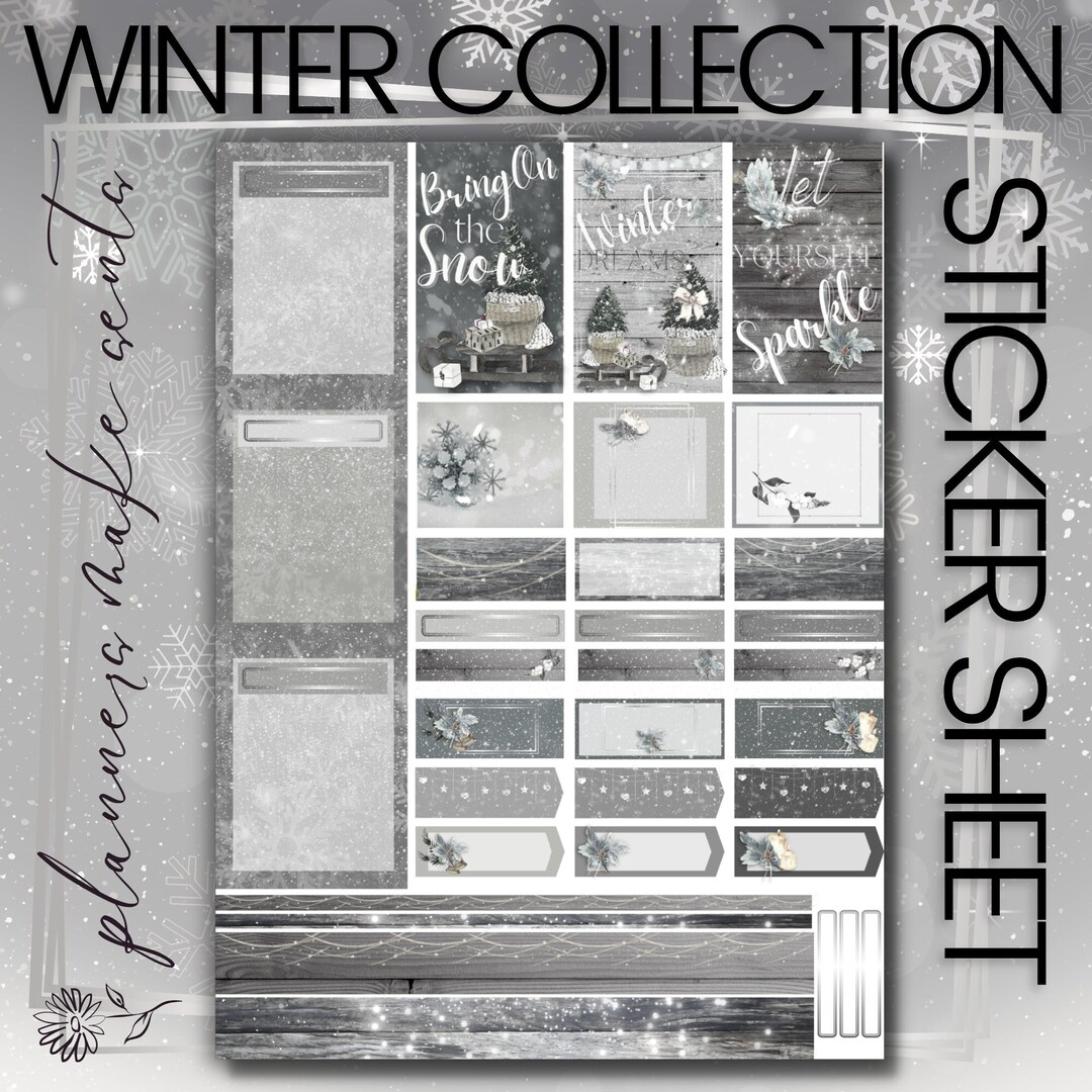 COZY WINTER SCENERY Printable Planner Stickers/happy Planner/winter ...