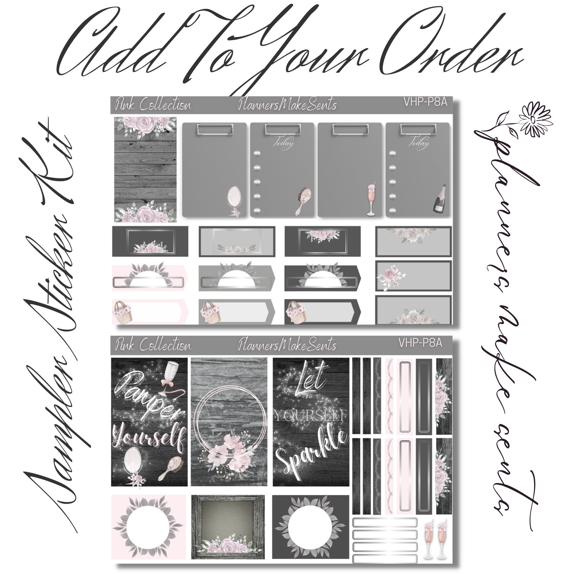 PINK PLANNER GIRL Printable Planner Stickers/pink Stickers/weekly ...