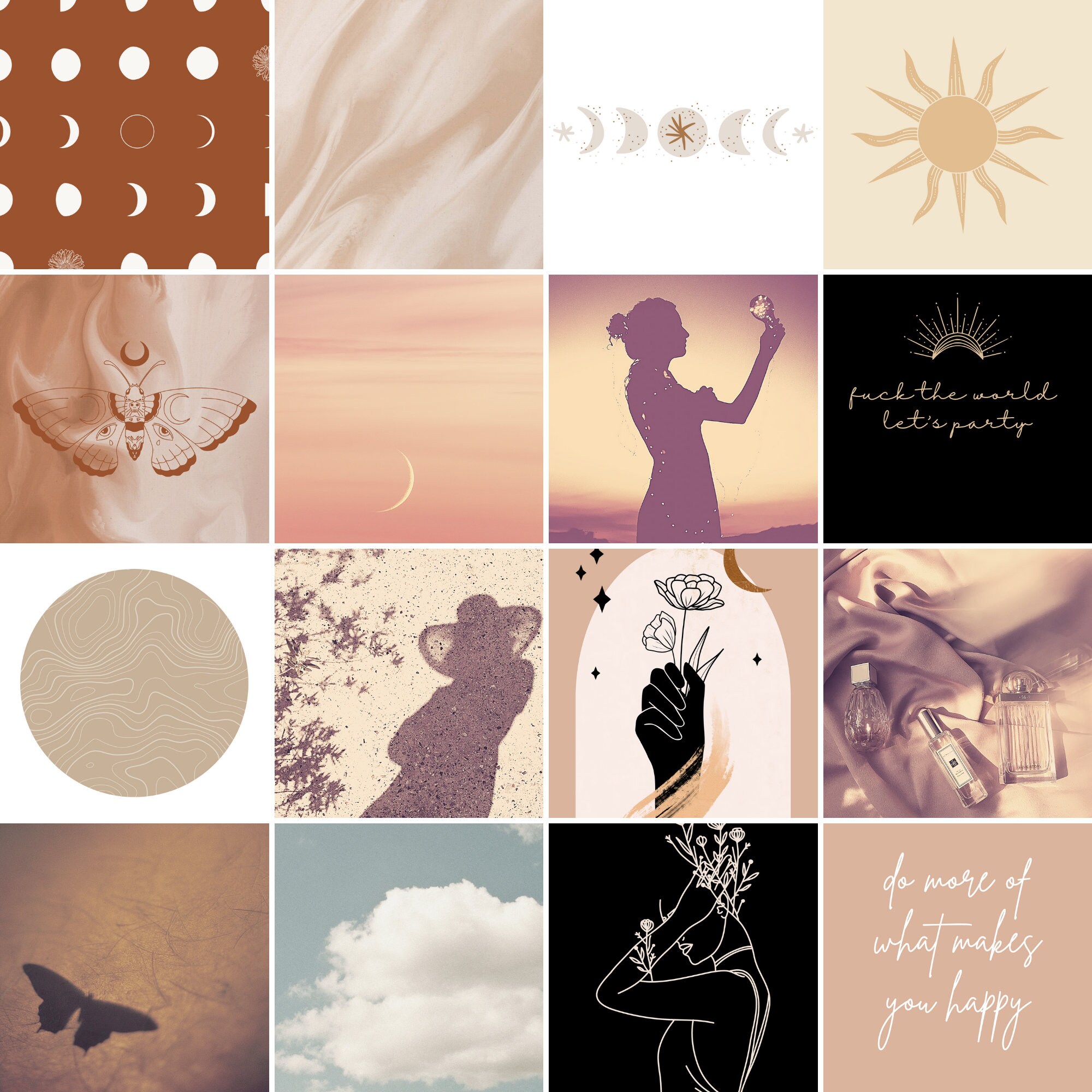 Neutral Aesthetic Photo Wall Collage - Etsy