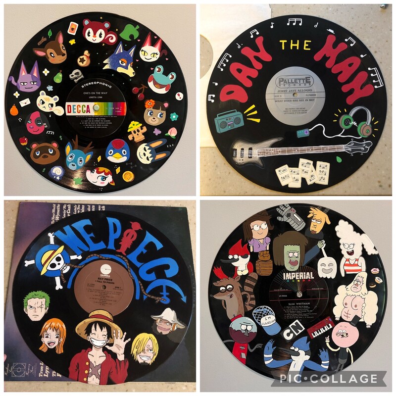 Painted Record - Etsy
