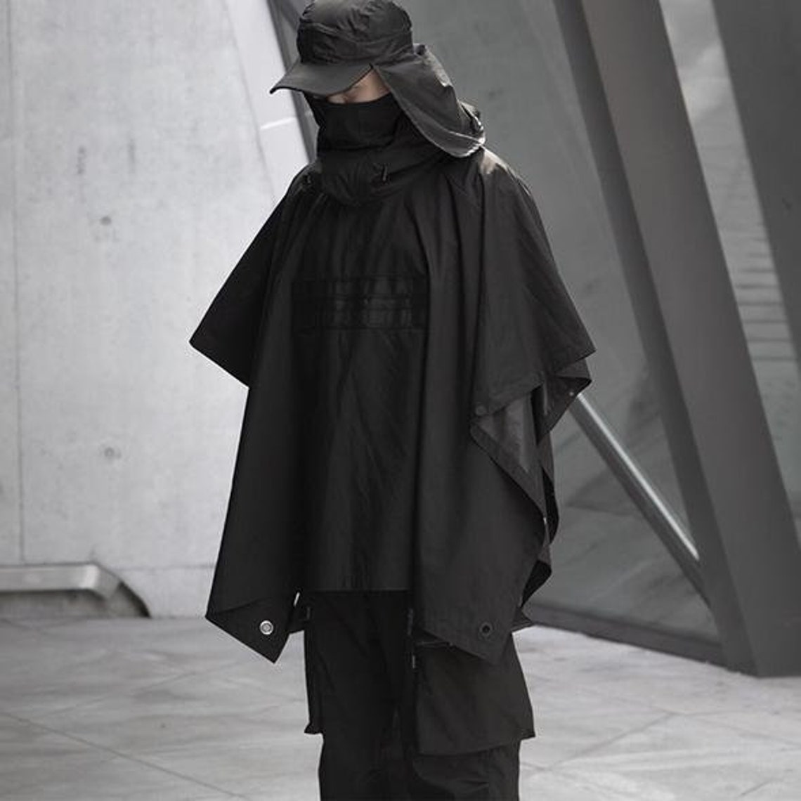 Blackout Samurai Cloak Water Resistant Urban Poncho - Etsy