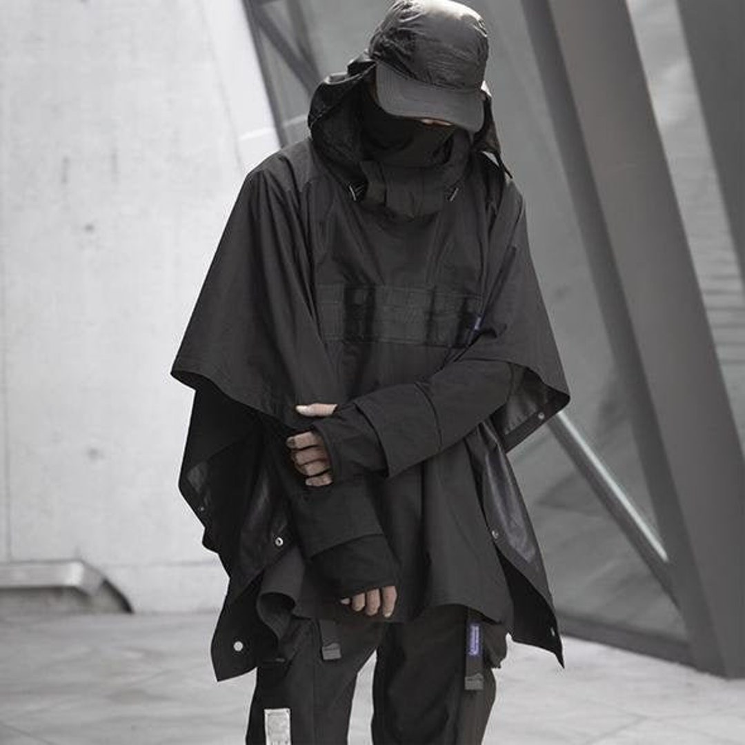 Blackout Samurai Cloak Water Resistant Urban Poncho - Etsy