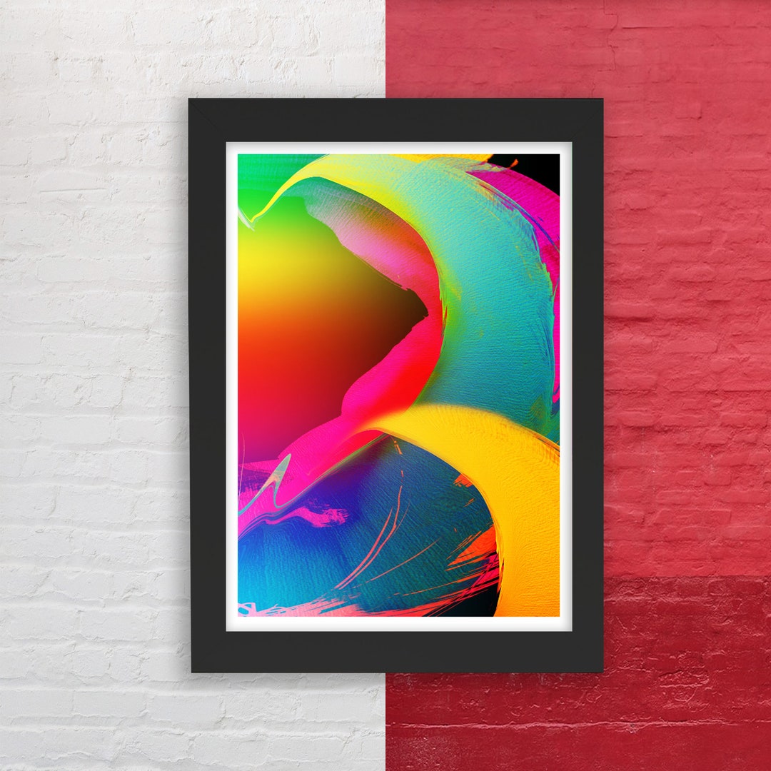 Abstract Digital Art Rainbow Spectrum - Etsy