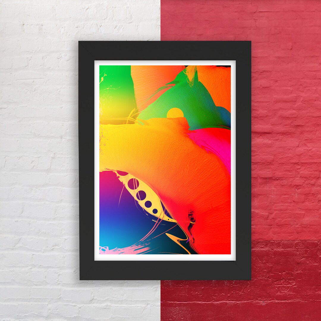 Abstract Digital Spectrum Rainbow Colors Art - Etsy
