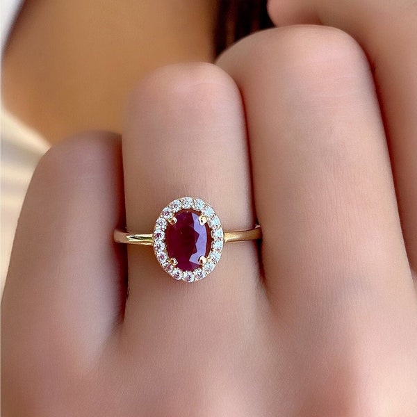 Natural Ruby Ring - Etsy