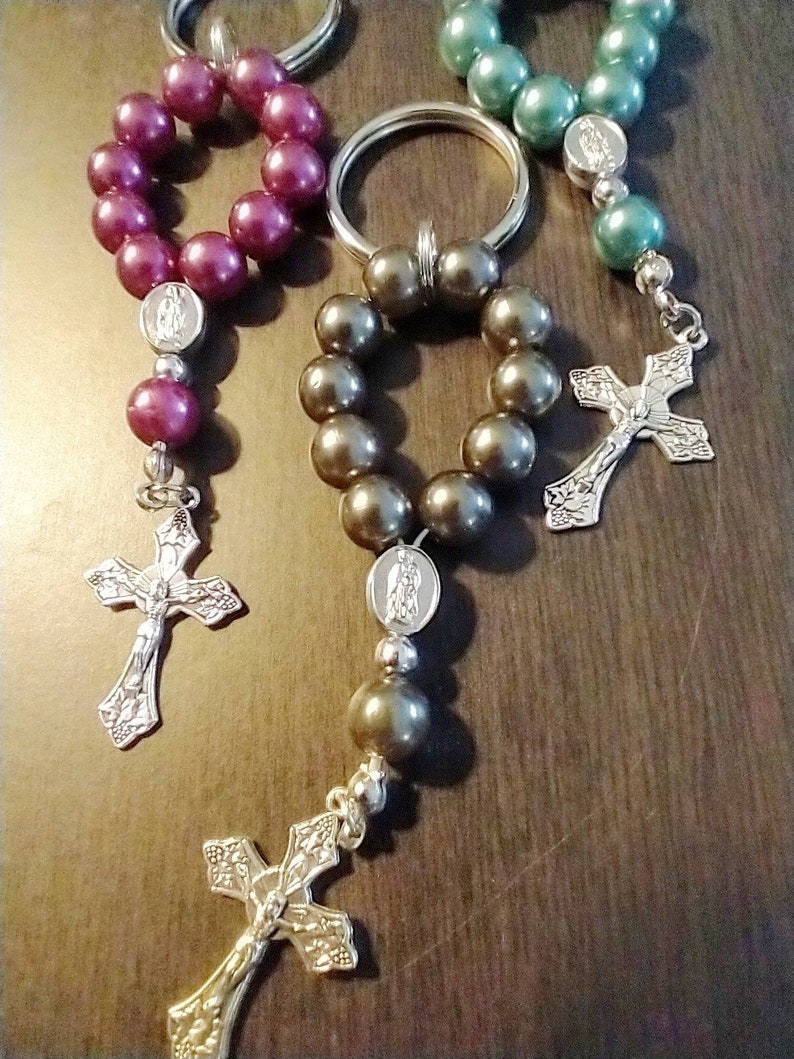 Rosary Keychain Gift Bulk Rosary Keychains One Decade - Etsy