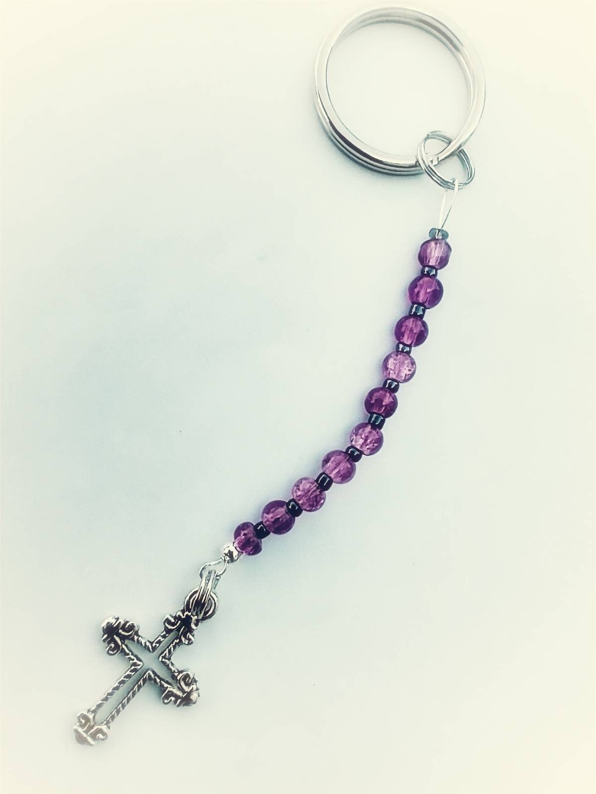 Glass Bead Rosary Keychain Bulk Catholic Rosary Keychains | Etsy