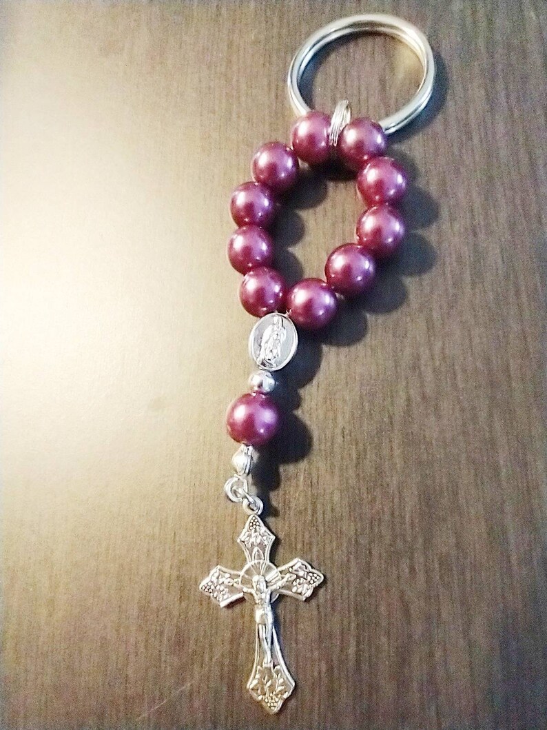 Rosary Keychain Gift Bulk Rosary Keychains One Decade - Etsy