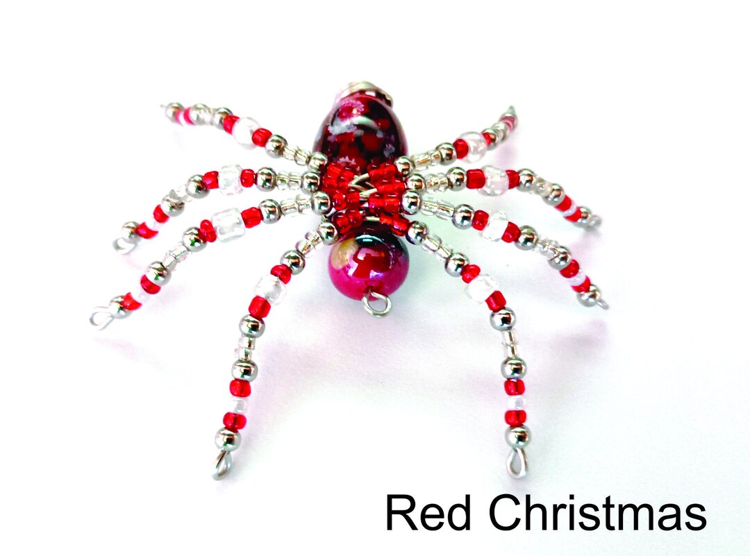 Spider Ornament | Christmas Spider Ornments | Beaded Wire Spider ...