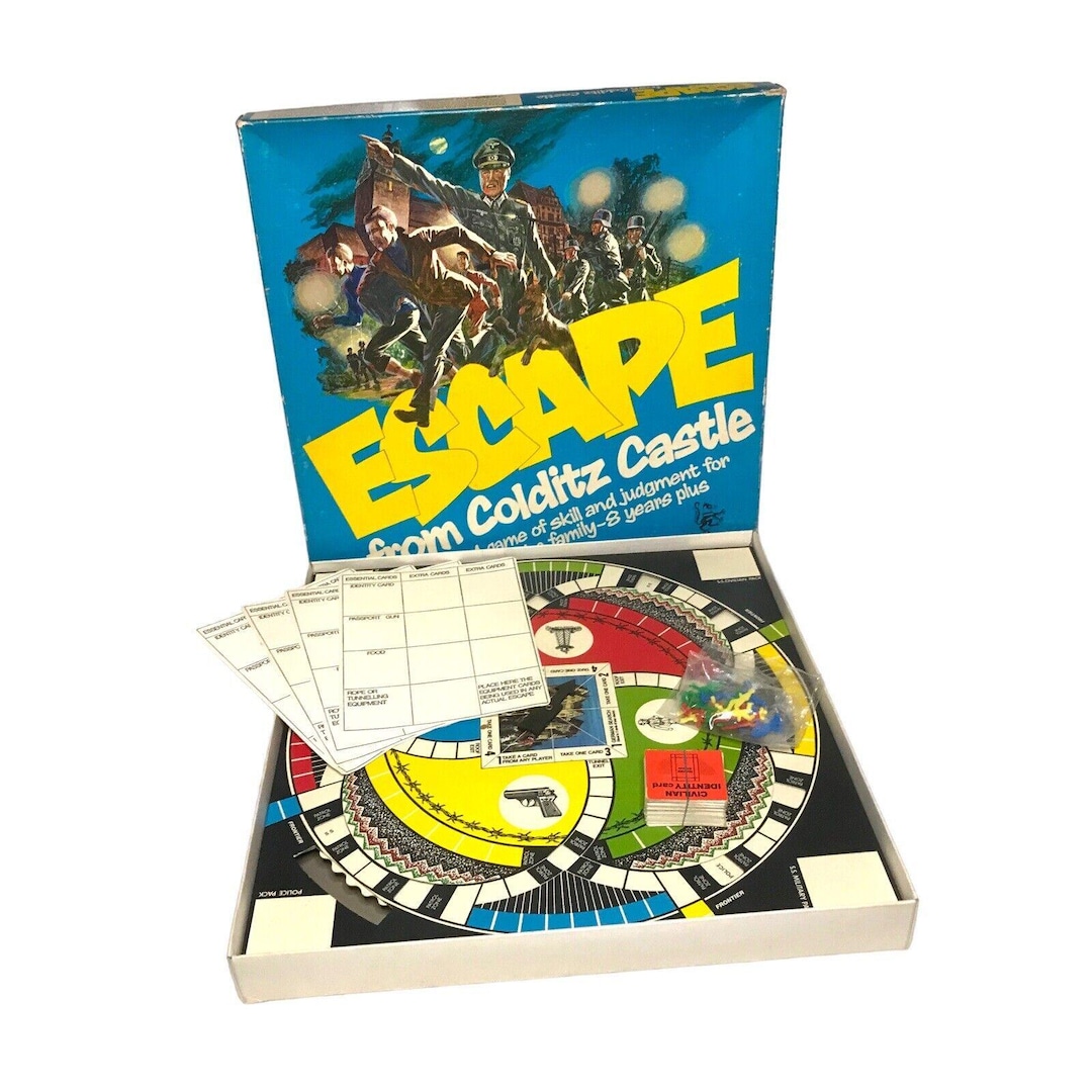 Escape From Colditz Castle Adventure Board Game 1972 Vintage Vic-toy Invicta Collectible WWII ...