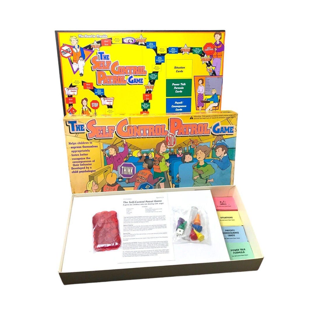 The Self Control Patrol Board Game Anger Management Learning Tool 1996 ...