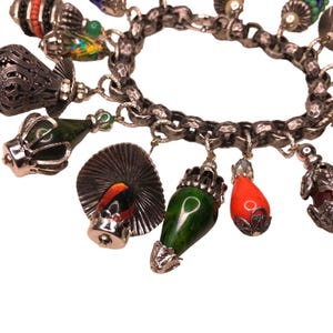 Vintage Signed Napier Chinese Lanterns 16-charm Bracelet Silver Tone ...