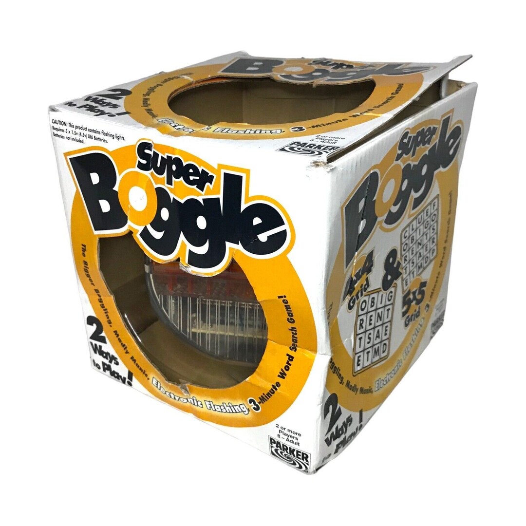 Super Boggle Board Game 2003 Word Game Family Parker Vintage Tested and ...