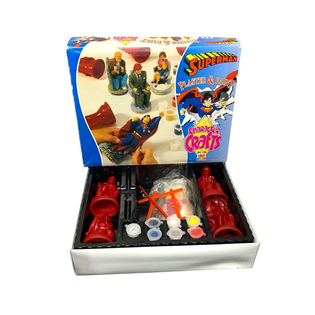 Vintage 1995 Superman Plaster Kit – Mould & Paint Set, DC Comics ...