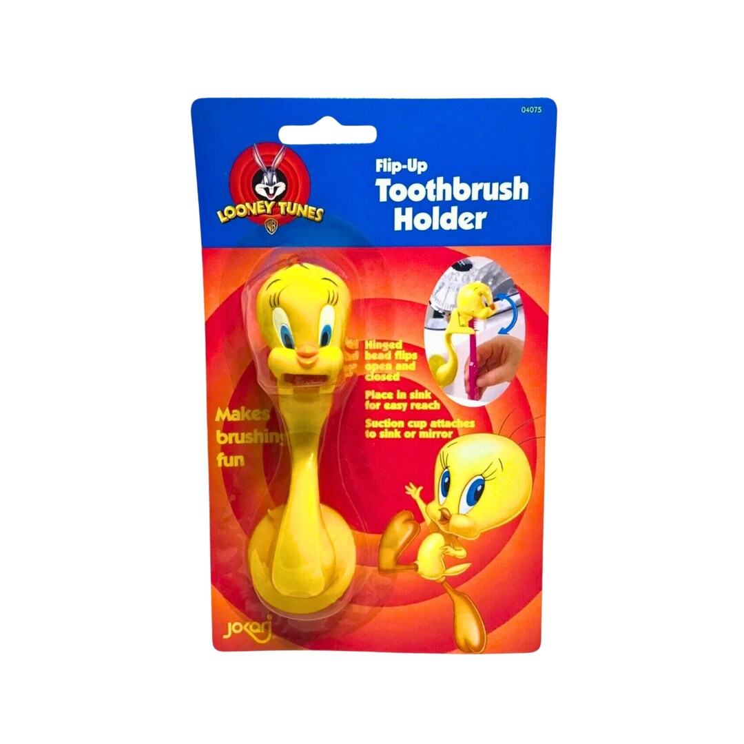 Vintage 1997 Tweety Bird Toothbrush Holder: Sealed Looney Tunes ...