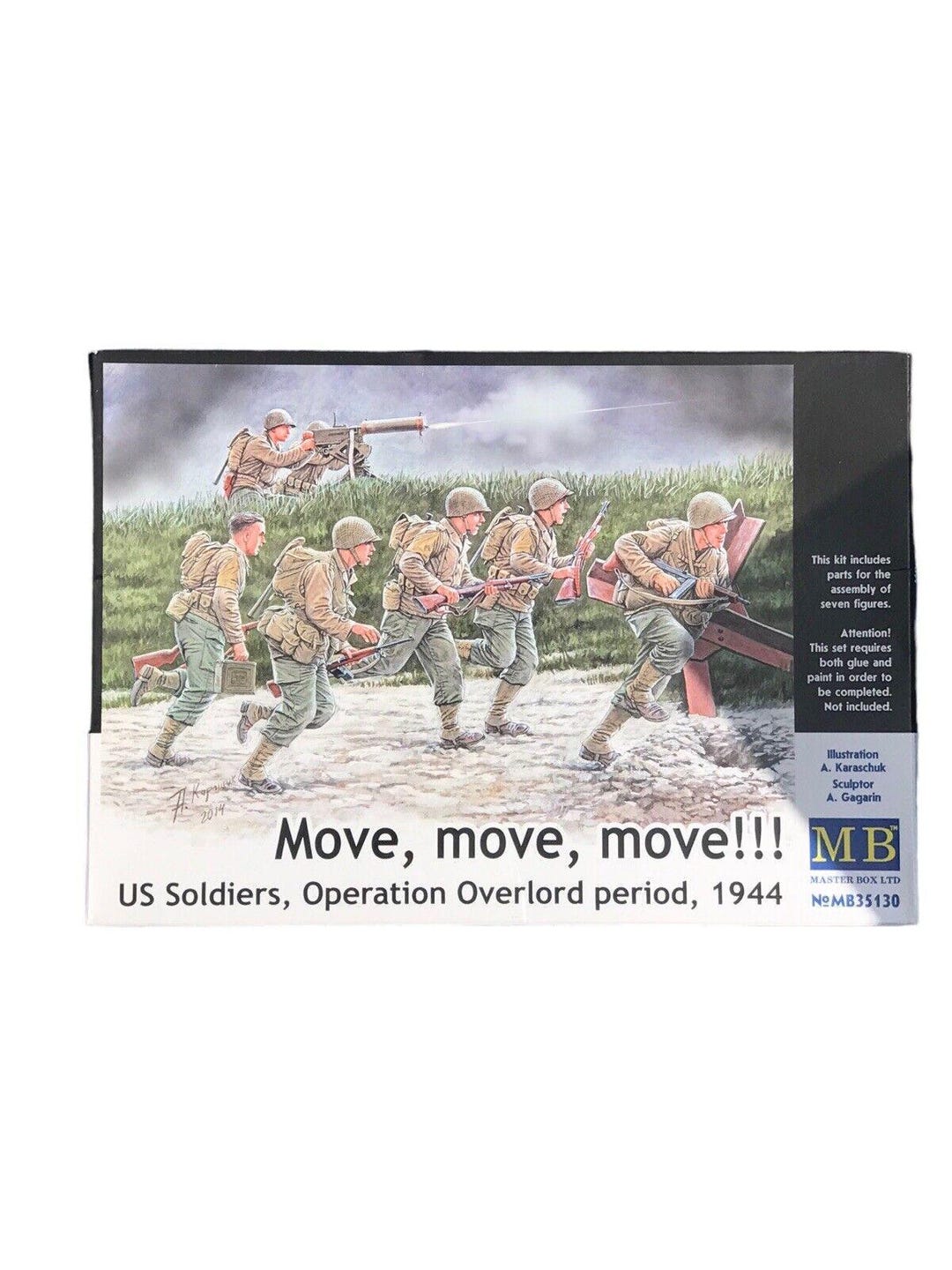Masterbox 1:35 US Soldiers Operation Overlord Move Move Model Kit ...