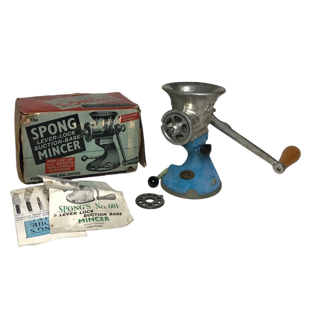 Spong 601 Mincer Vintage Tabletop Cast Iron Meat Grinder 1950s Boxed - Etsy