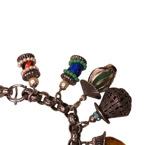 Vintage Signed Napier Chinese Lanterns 16-charm Bracelet Silver Tone ...