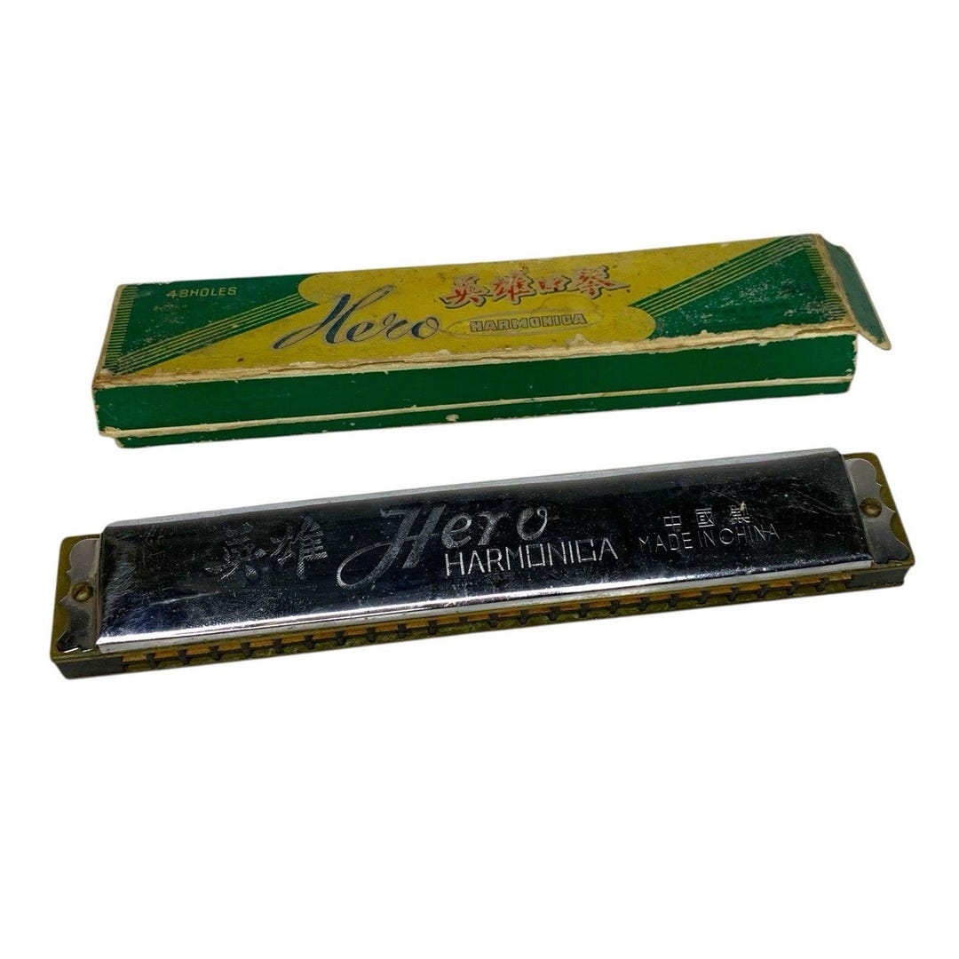 Hero 48 Hole Tremolo Harmonica Metal Plastic Mouth Organ Boxed - Etsy