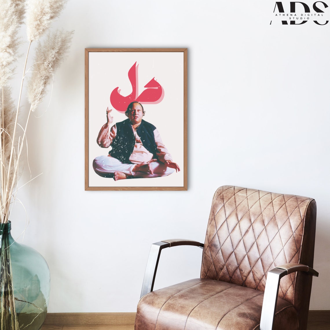 Nusrat Fateh Ali Khan Dil Heart Urdu Language Vintage Retro Pakistani ...