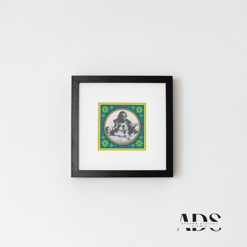 Retro Nusrat Fateh Ali Khan Poster - Pakistani Truck Art Digital Print ...