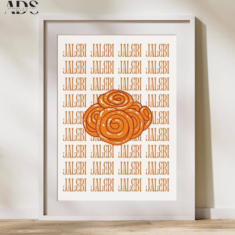 Desi Illustration Pakistani & Indian Sweets Posters Set of 4 | Digital ...