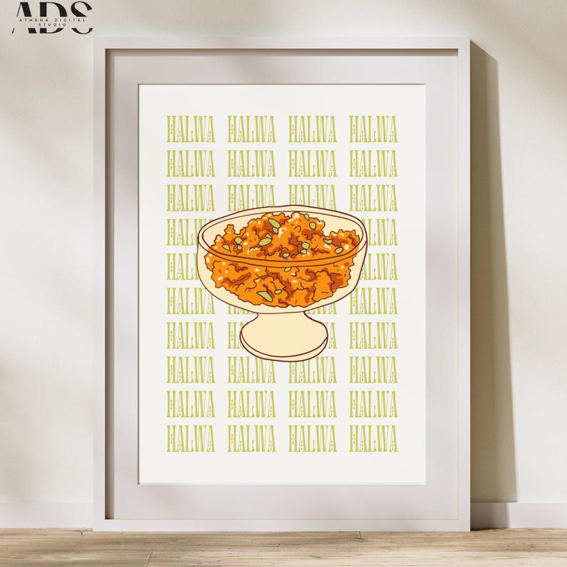 Desi Illustration Pakistani & Indian Sweets Posters Set of 4 | Digital ...