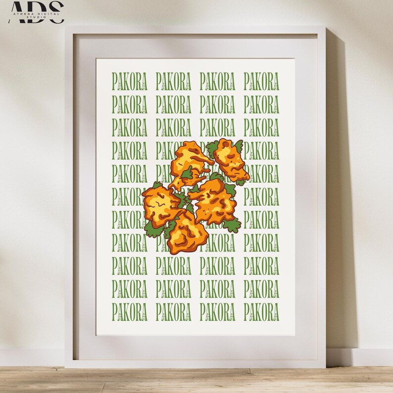 Desi Illustration Pakistani & Indian Snacks Posters Set of 4 | Digital ...