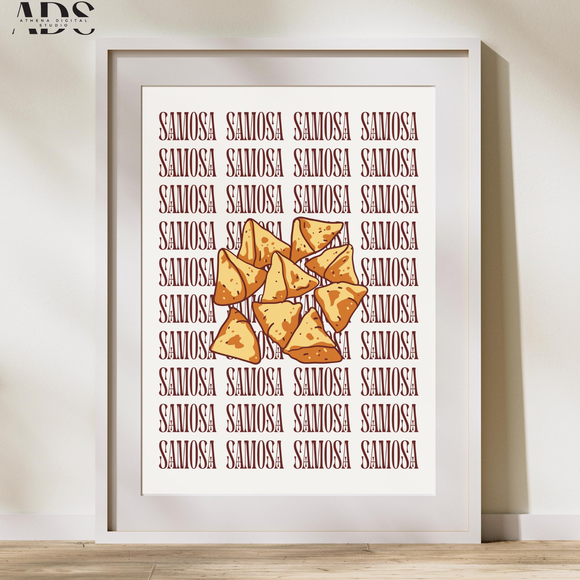 Desi Illustration Pakistani & Indian Snacks Posters Set of 4 | Digital ...