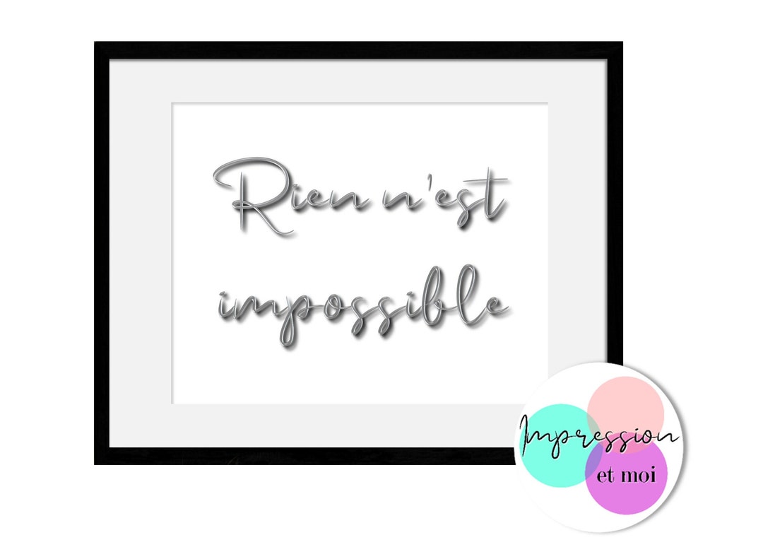 Nothing is Impossible Poster - Etsy