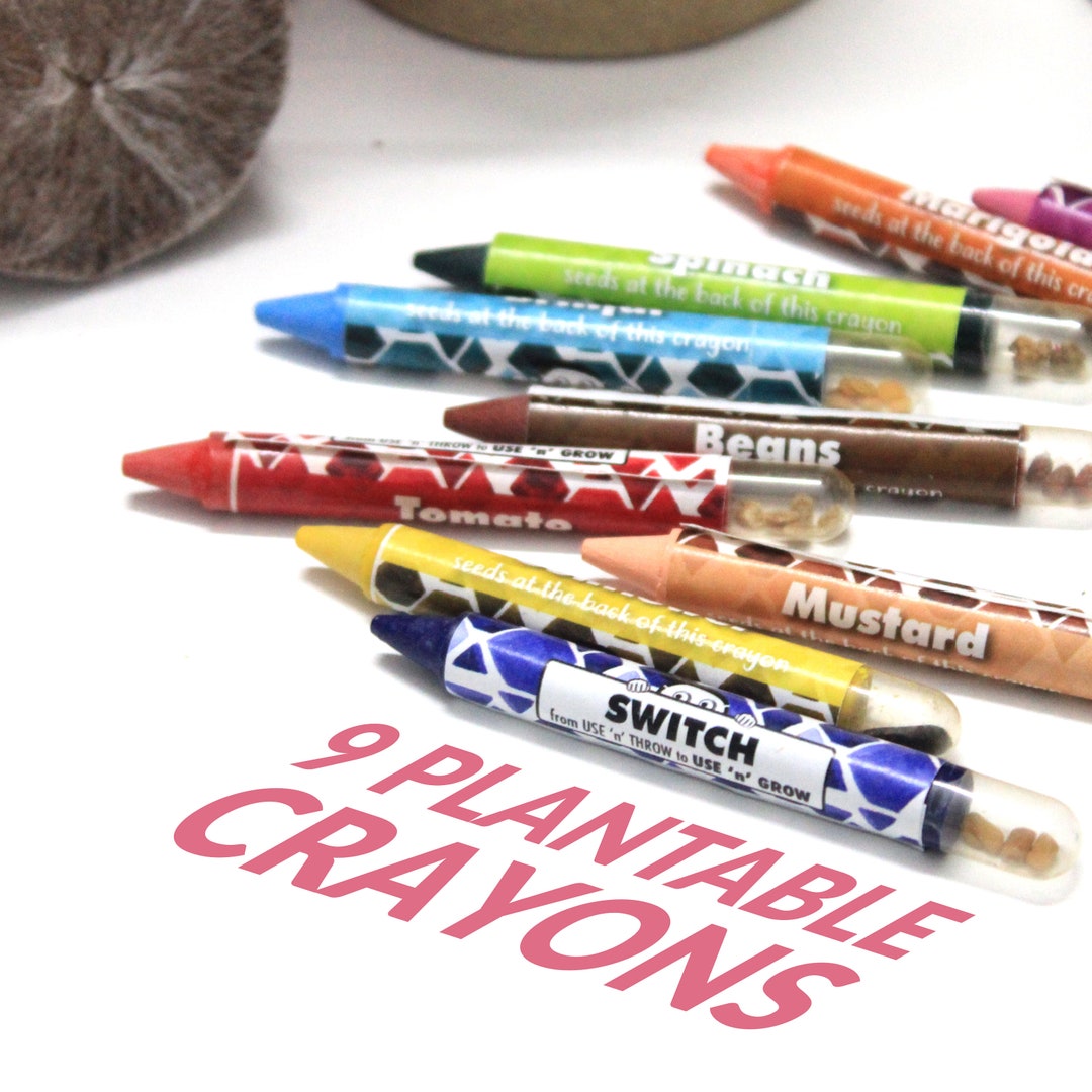 Plantable Seed Crayons: 100% Recycled, Non-toxic - Set of 9 - Etsy