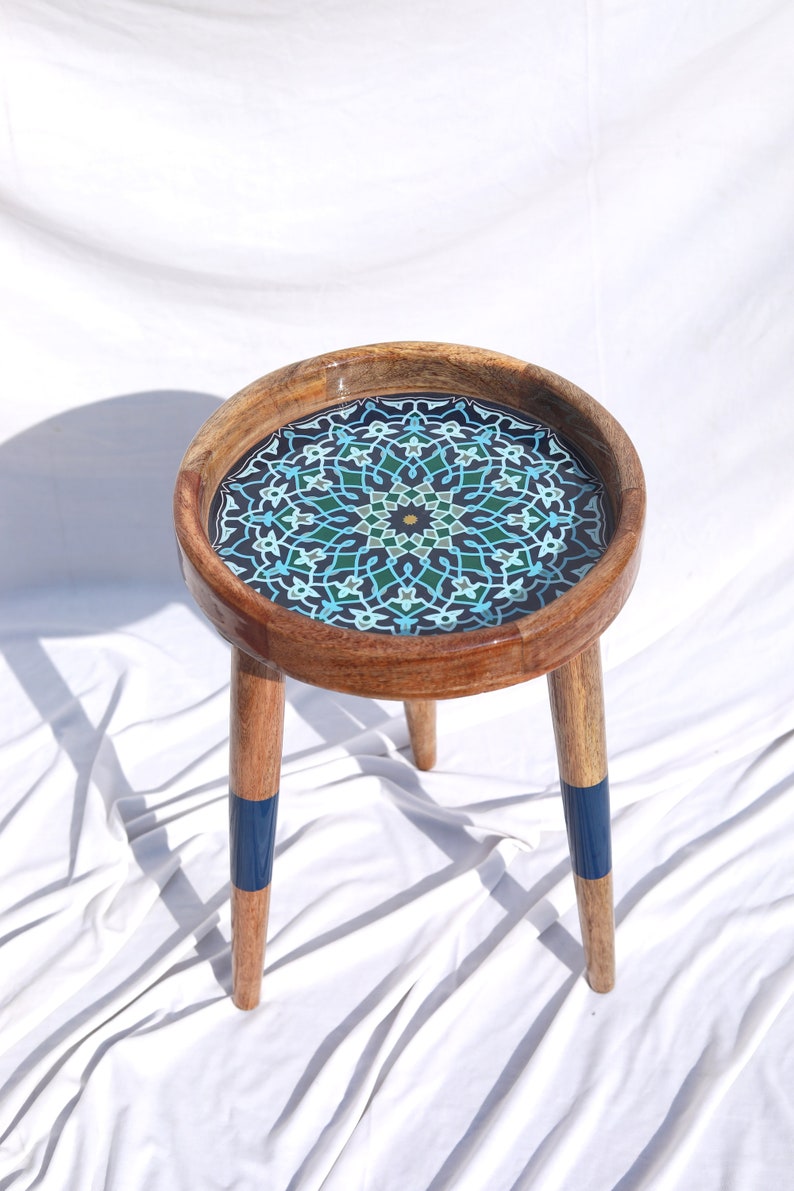 Narrow Side Table, Solid Wood Side Table for Living Room, Slim End ...