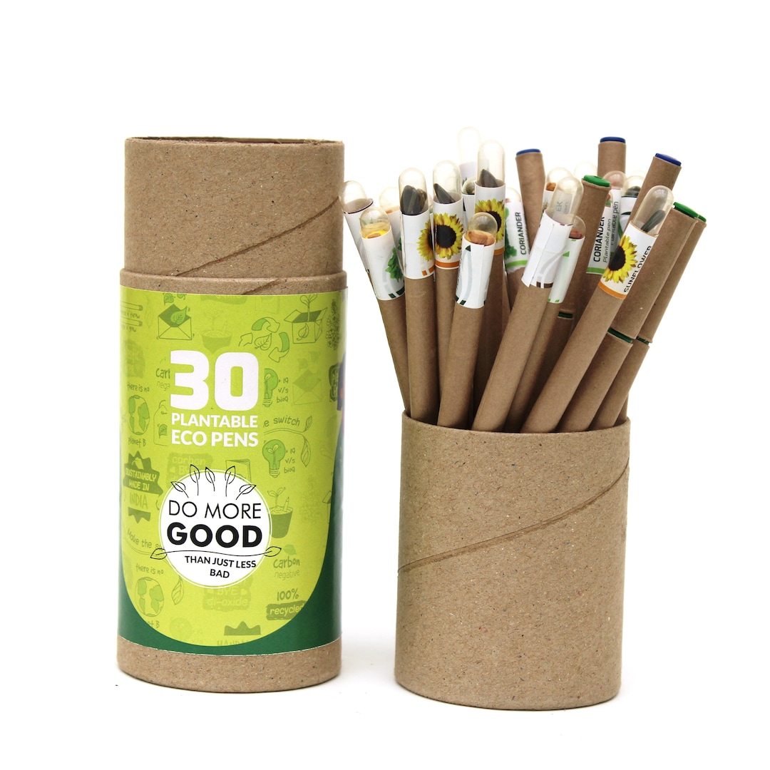 Eco Seed Pens: Plantable Recycled Paper Pens, Set of 30 - Etsy