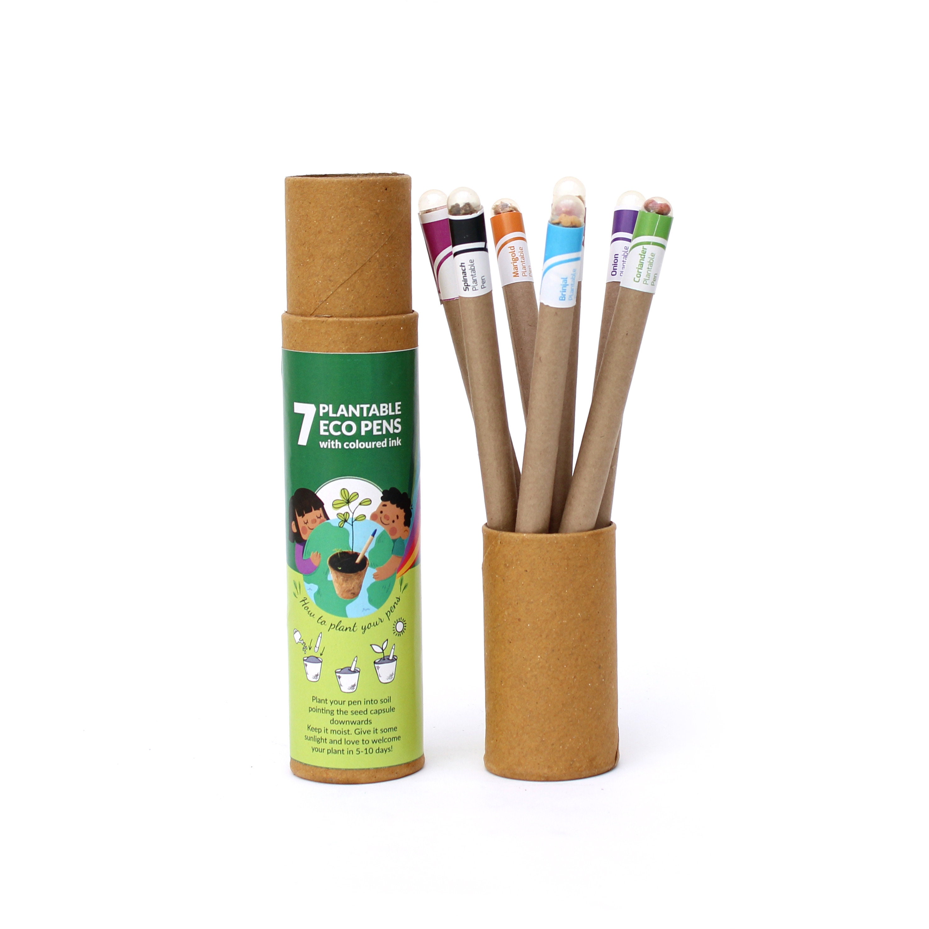 Plantable Seed Ballpoint Pens: Recycled Paper Body, Nine Seed Options ...