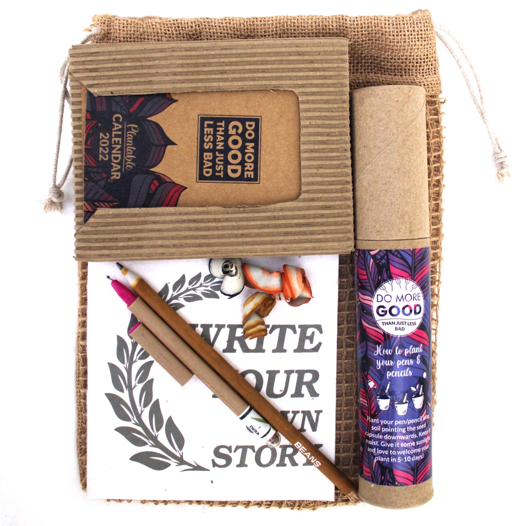 Plantable Stationery Kit With 2023 Calendar in a Jute Bags, Eco ...