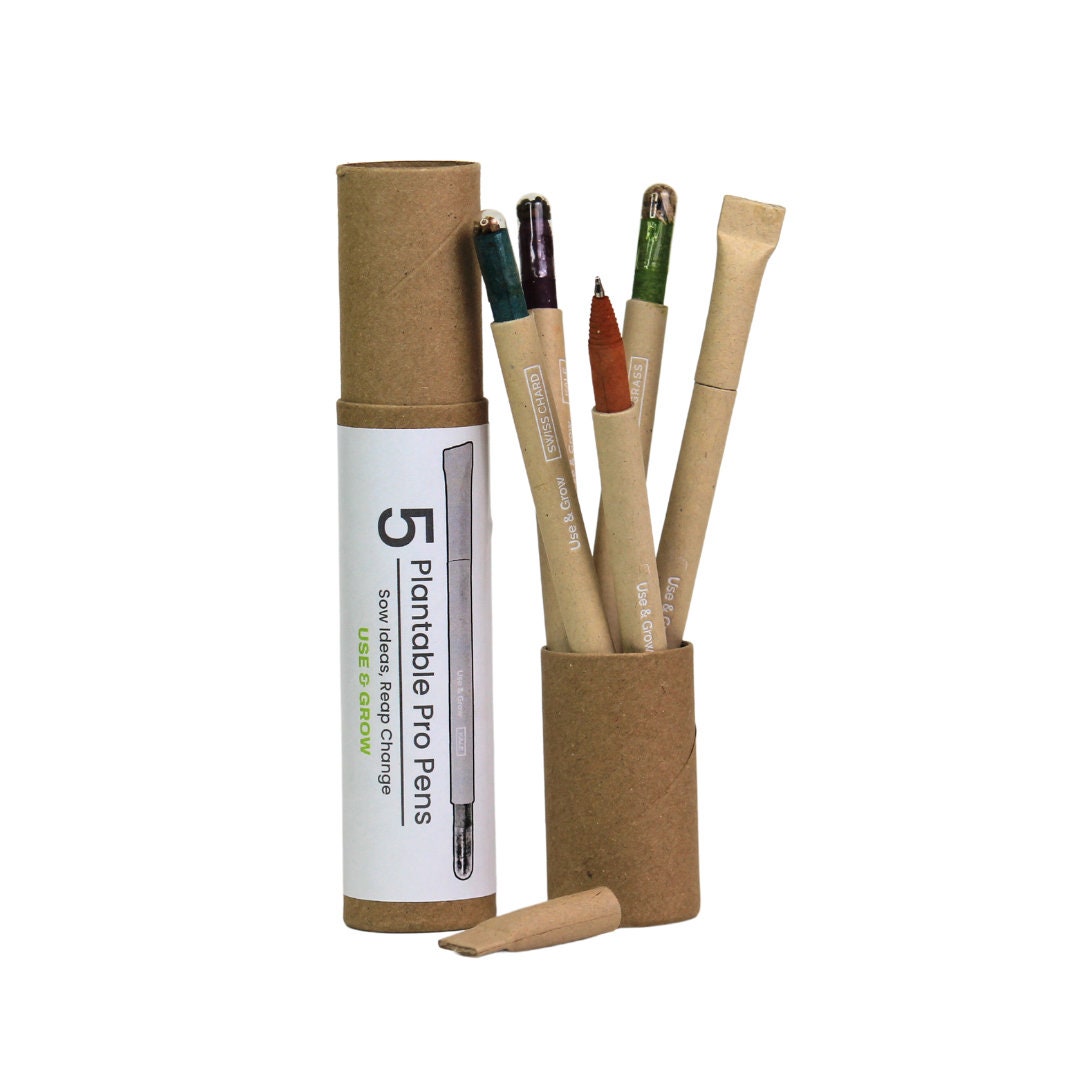 25 Premium Seed Pens in One Box, Plantable Eco Pens, Recycled Paper ...