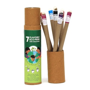 Plantable Seed Ballpoint Pens: Recycled Paper Body, Nine Seed Options ...