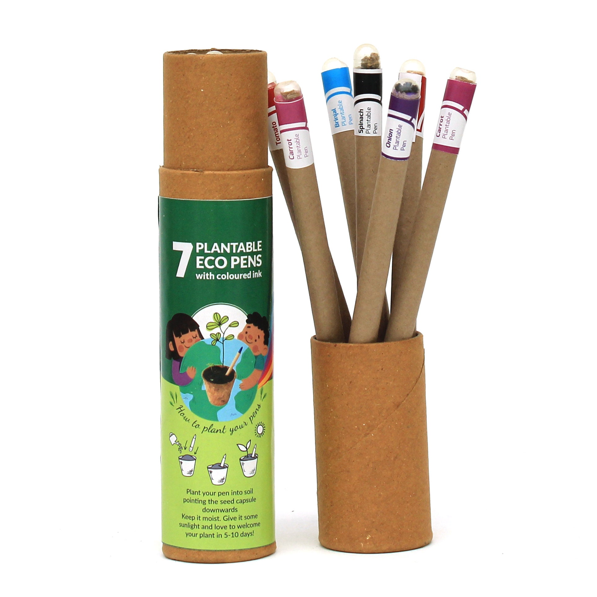 Plantable Seed Ballpoint Pens: Recycled Paper Body, Nine Seed Options ...