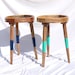 Narrow Side Table, Solid Wood Side Table for Living Room, Slim End ...