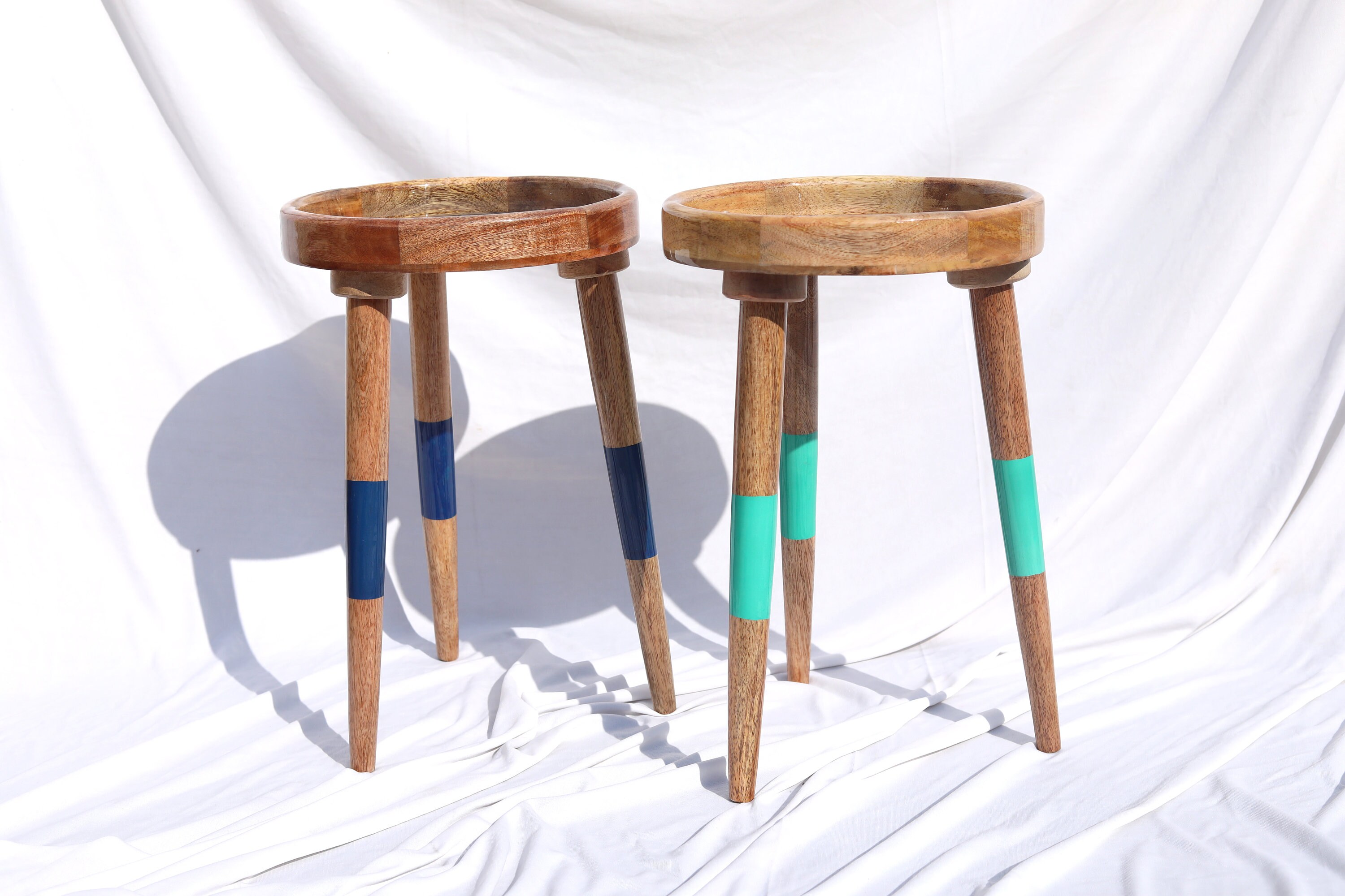 Narrow Side Table, Solid Wood Side Table for Living Room, Slim End ...