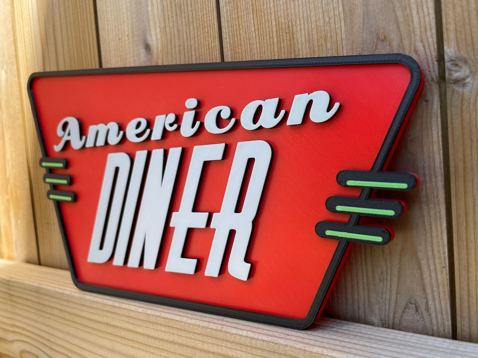 American Diner Sign Retro Diner Sign Customized US Diner 50s Sign ...