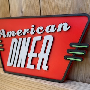 Retro Diner Decor Sign - Bring the Nostalgia of American Diners to Your ...